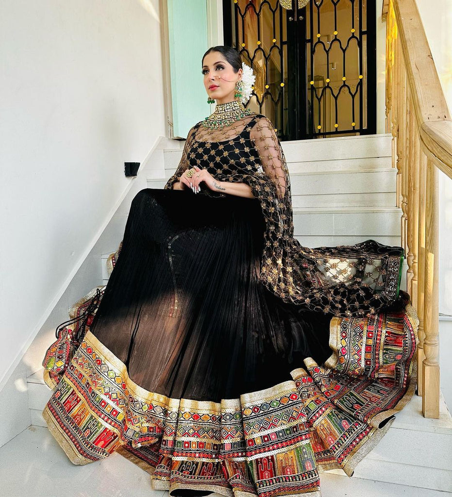 Royal Black Classie Designer Suit With Pent And Dupatta ...