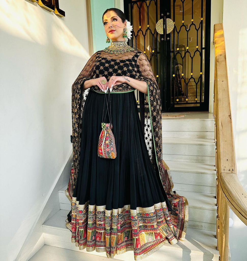 Royal Black Classie Designer Suit With Pent And Dupatta ...